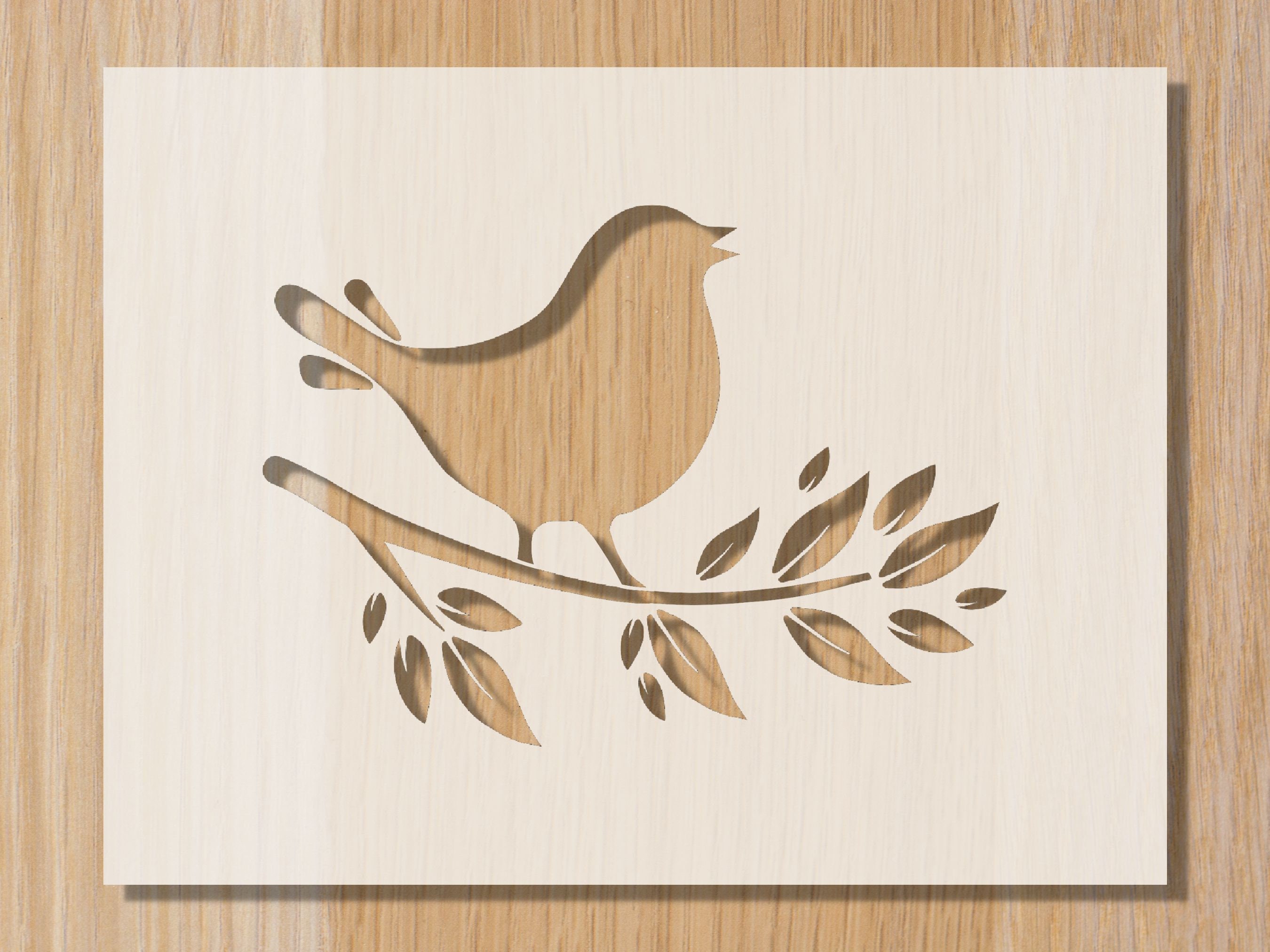 Bird On A Branch Stencil