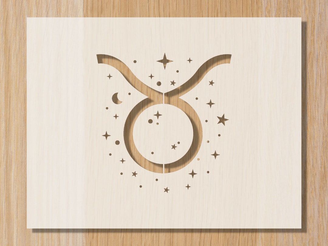Taurus Stencil: Zodiac Star Sign for Baking & Crafts - Etsy