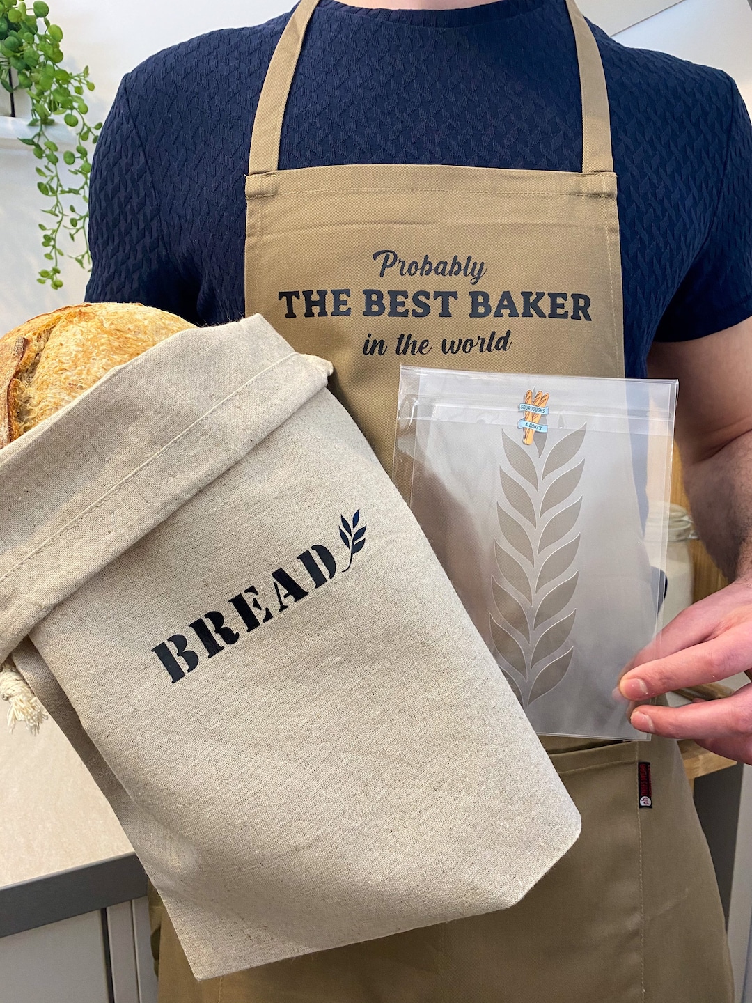 Bread Baker Bundle Sourdough Bread Bag Apron and Bread - Etsy