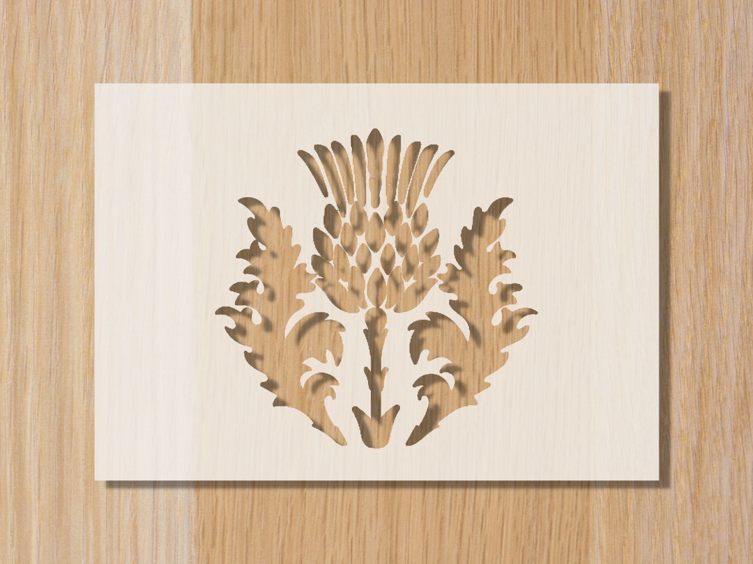 Scottish Thistle Stencil: Reusable Baking Decoration for Bread, Cakes ...