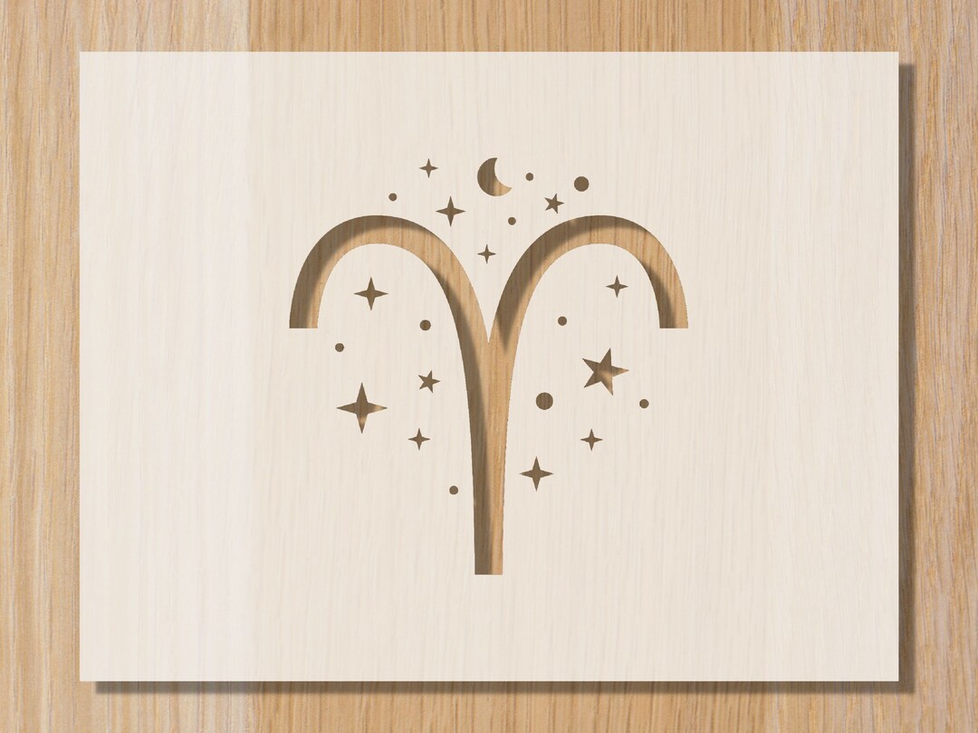 Aries Stencil: Zodiac Star Sign for Baking, Crafts, Walls - Etsy