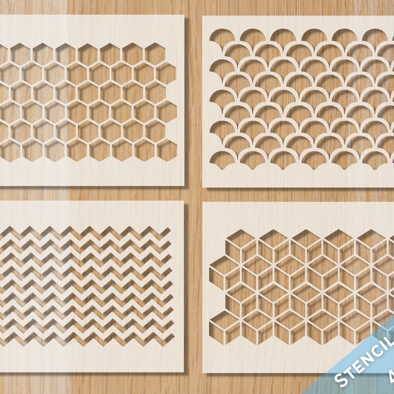 Geometric Stencil - Etsy