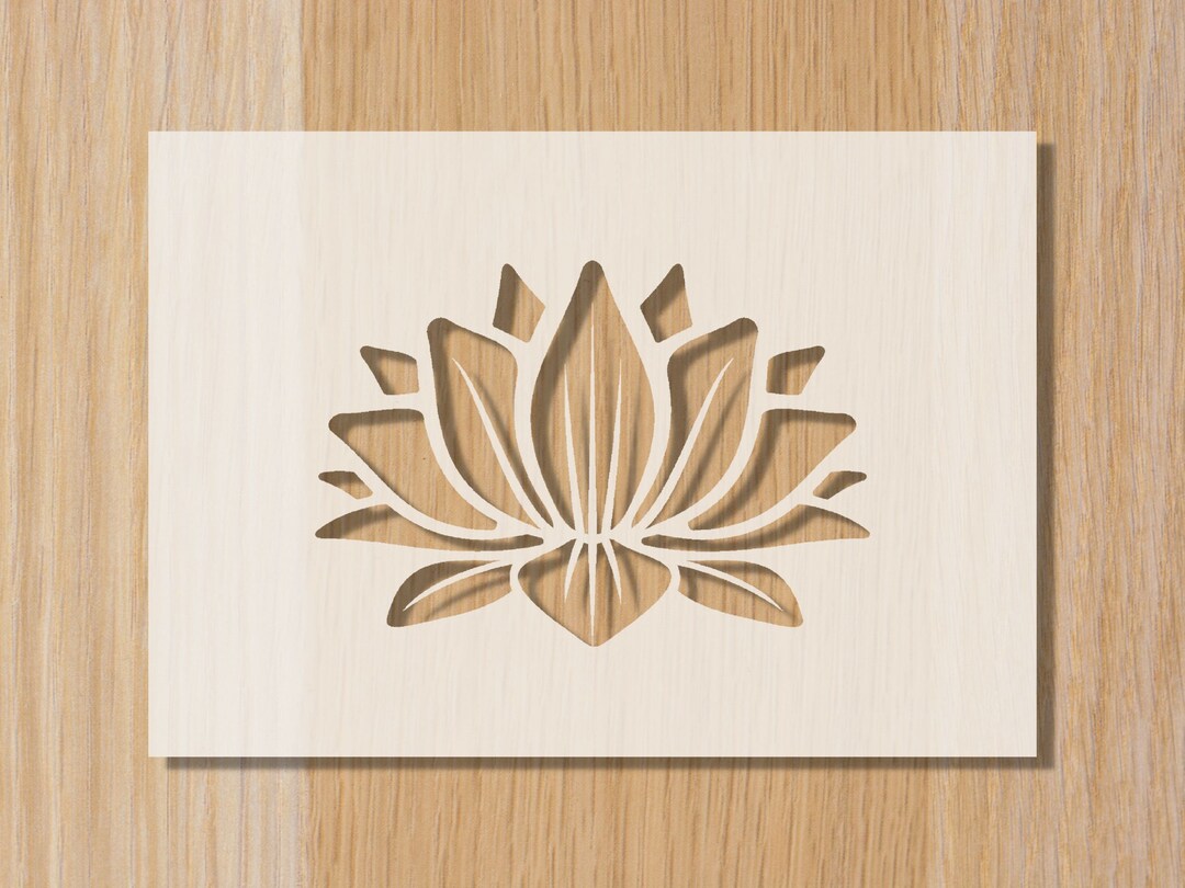 Lotus Stencil: Botanical Bread, Cake & Craft Decor (A5) - Etsy