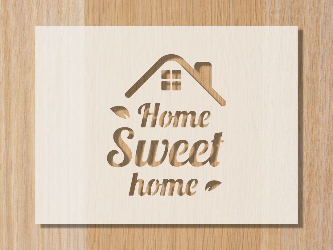 Home Sweet Home Stencil - New Home Stencil Baking Stencil Bread Stencil ...