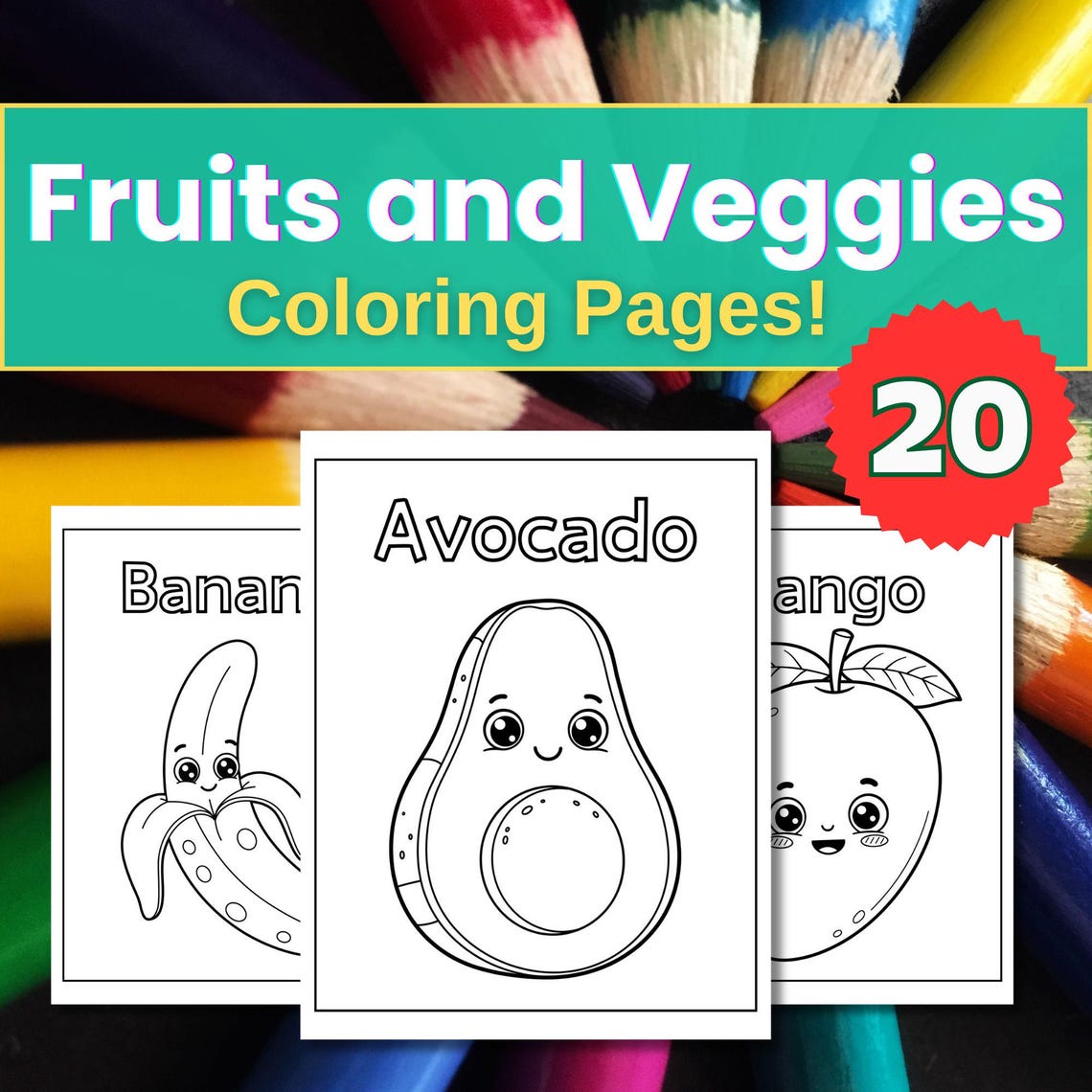 20 Printable Fruit and Vegetable Coloring Pages | Kids Coloring Pages ...