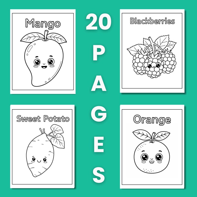 20 Printable Fruit and Vegetable Coloring Pages | Kids Coloring Pages ...