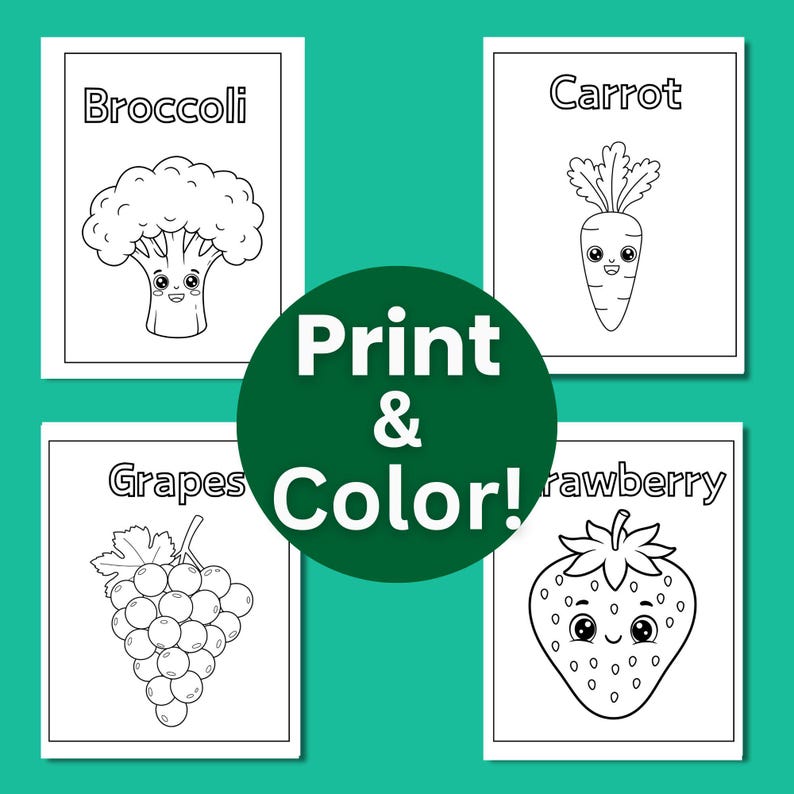 20 Printable Fruit and Vegetable Coloring Pages | Kids Coloring Pages ...
