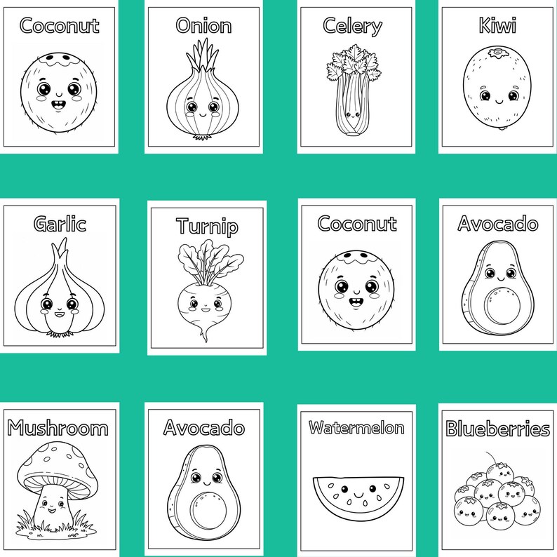 20 Printable Fruit and Vegetable Coloring Pages | Kids Coloring Pages ...