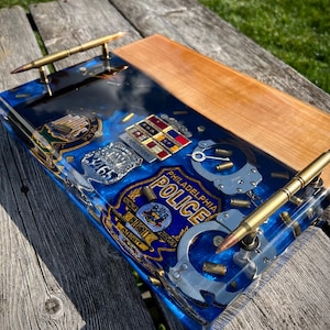Handmade Police Officer Epoxy Resin Serving Tray: Law Enforcement Gift ...