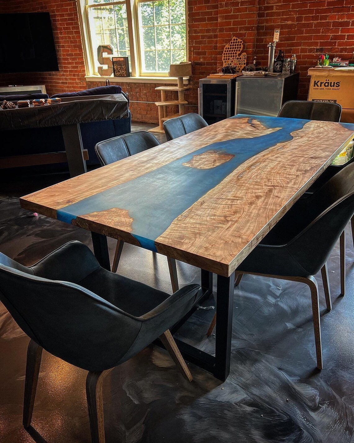 River Dining Table River Table Ocean Table Live Edge - Etsy