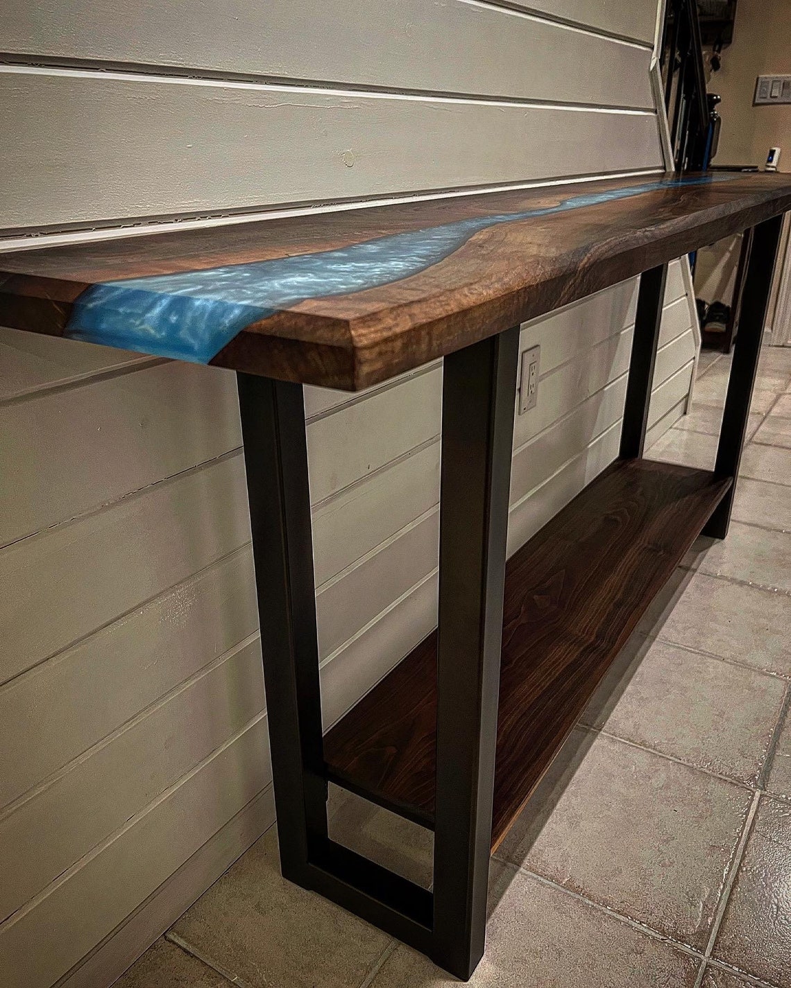 Live Edge Epoxy River Console Table Sofa Table Entry Table - Etsy