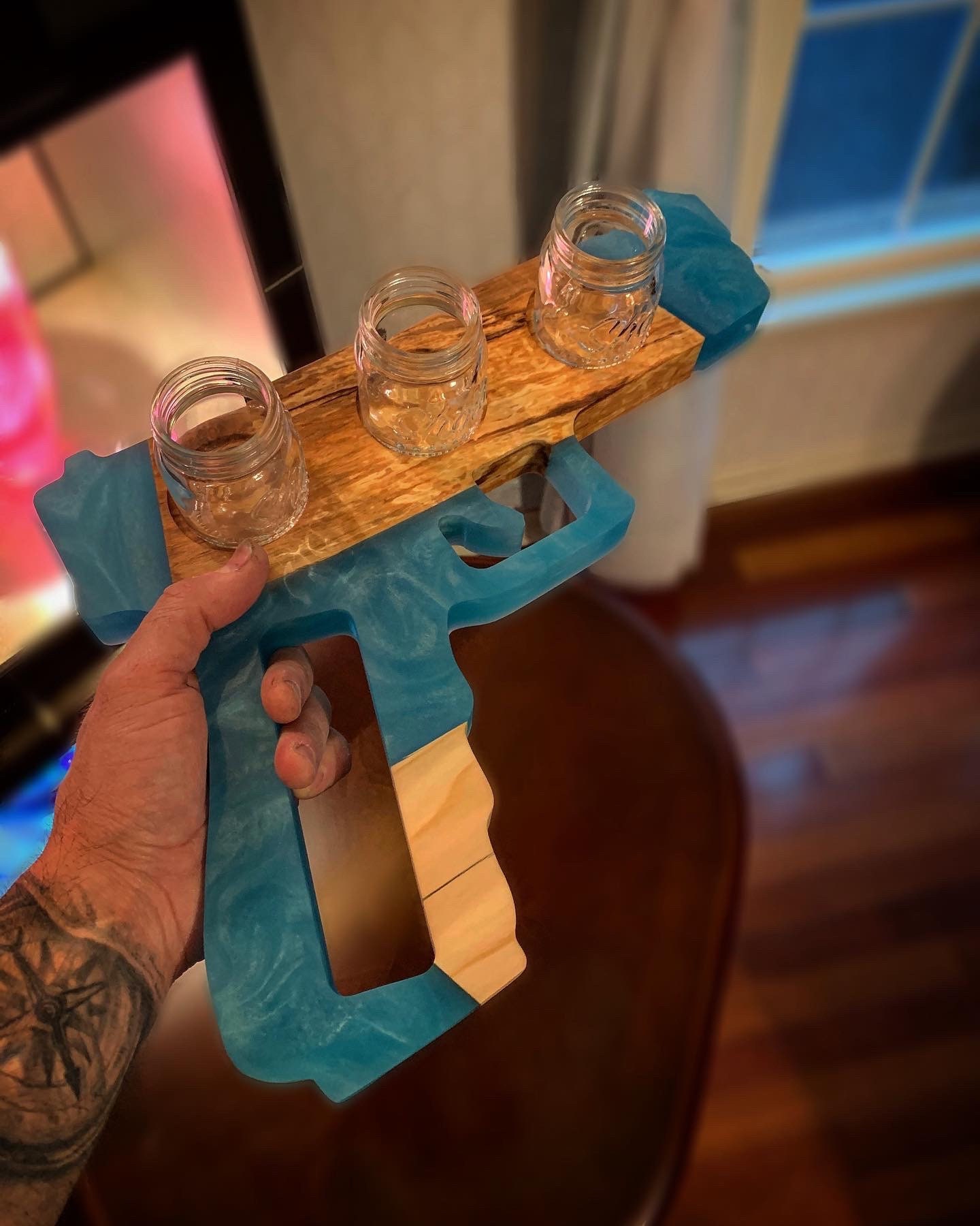 Epoxy Shot Glass Bar Flight Serving Board Glock Pistol - Etsy.de