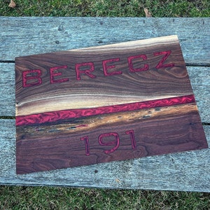 Live Edge Epoxy Resin River Table Wall Art ~ Name Art ~ Name Decor ...