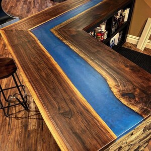 River Table Bar Top Bar Custom Bar Top Wood Bar Top - Etsy Canada