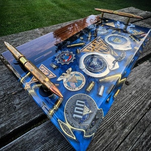 Handmade Police Officer Epoxy Resin Serving Tray: Law Enforcement Gift ...