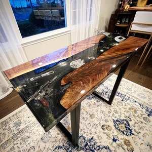 Hand-painted Star Wars Epoxy River Table: Live Edge Walnut Console. - Etsy