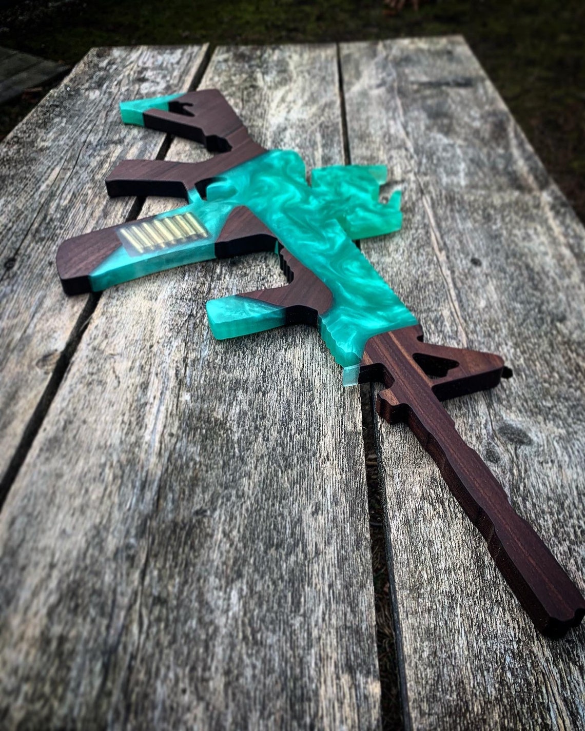 Epoxy Rifle Charcuterie Board Serving Board Alcohol | Etsy