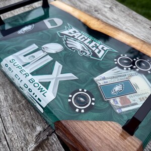NFL Football Inspired Bar Tray ~ Football Team Epoxy Resin Serving ...