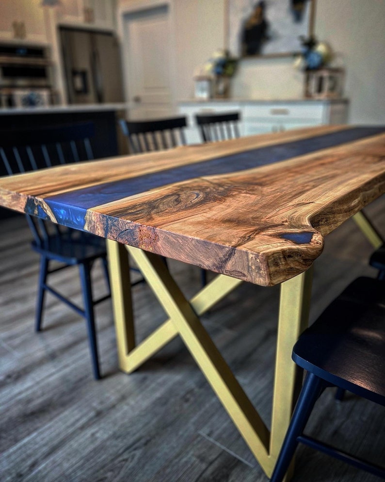 River Dining Table River Table Ocean Table Live Edge - Etsy