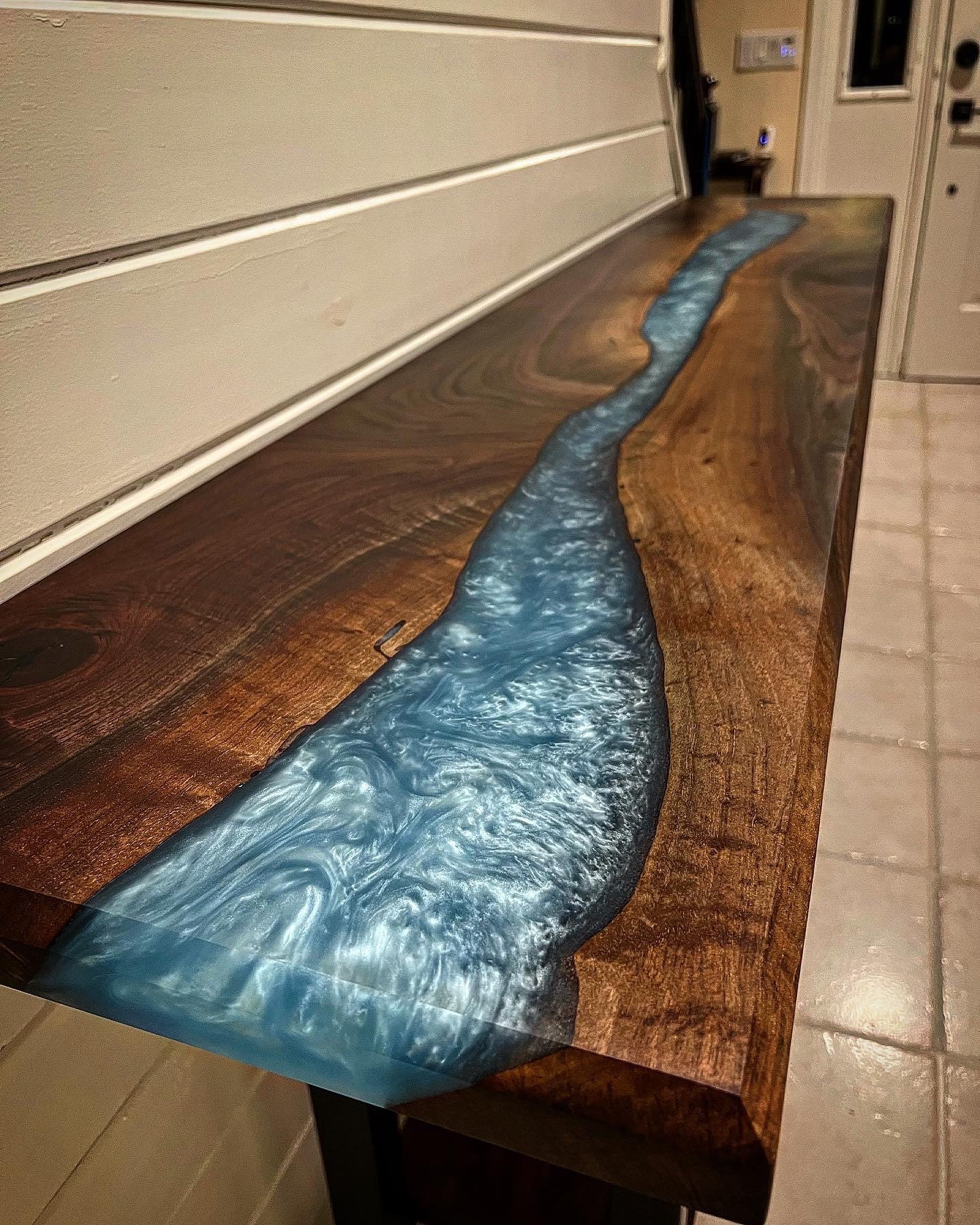 Live Edge Epoxy River Console Table Sofa Table Entry Table - Etsy