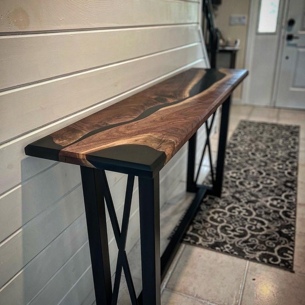Live Edge Sofa Table - Etsy