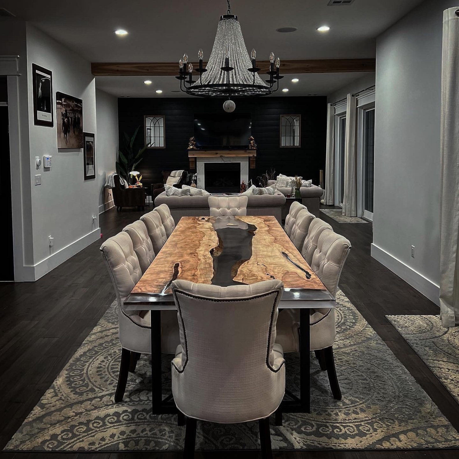 River Dining Table River Table Ocean Table Live Edge | Etsy