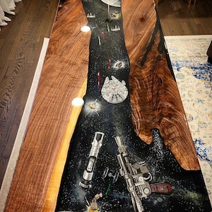 Star Wars Inspired Epoxy River Table ~ Star Wars Table ~ Hand Painted ...