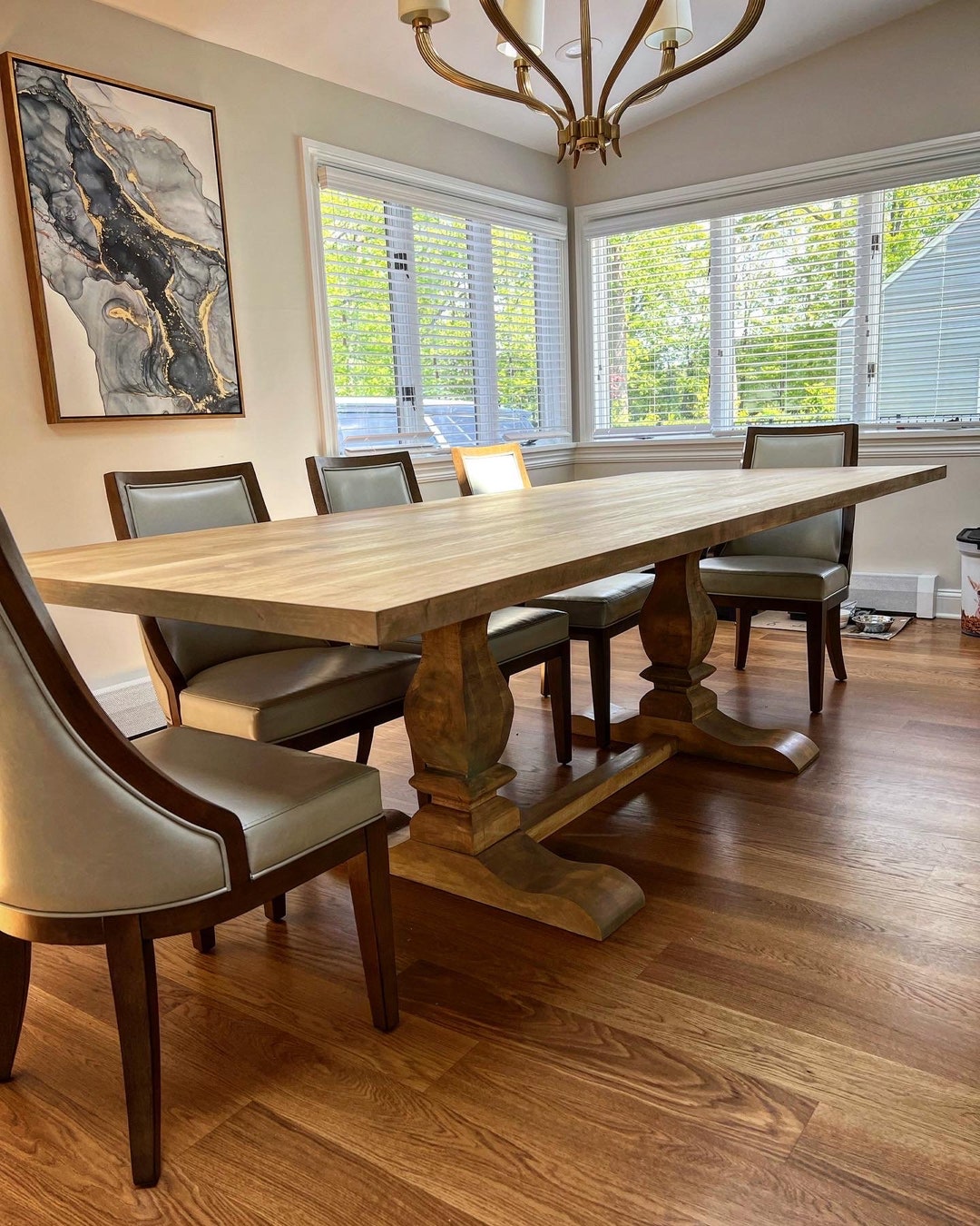 Wood Dining Table ~ Farmhouse Table ~ Hardwood Dining Table ~ Formal ...