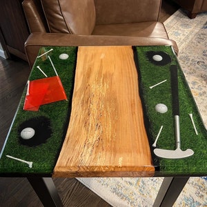 Custom Golf Inspired End Table ~ Side Table ~ Night Stand ~ Bar Table ...