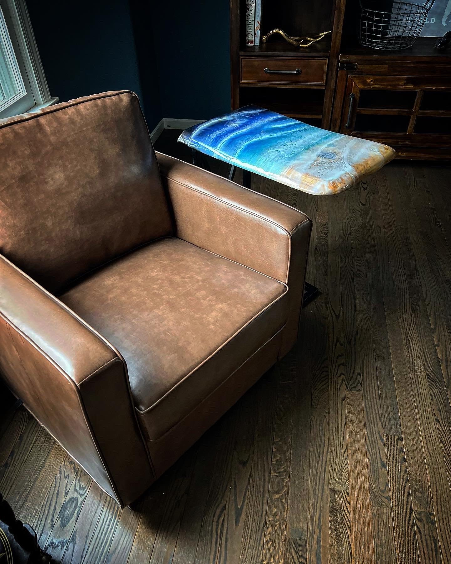 Epoxy Live Edge Ocean End Table Side Table Night Stand - Etsy