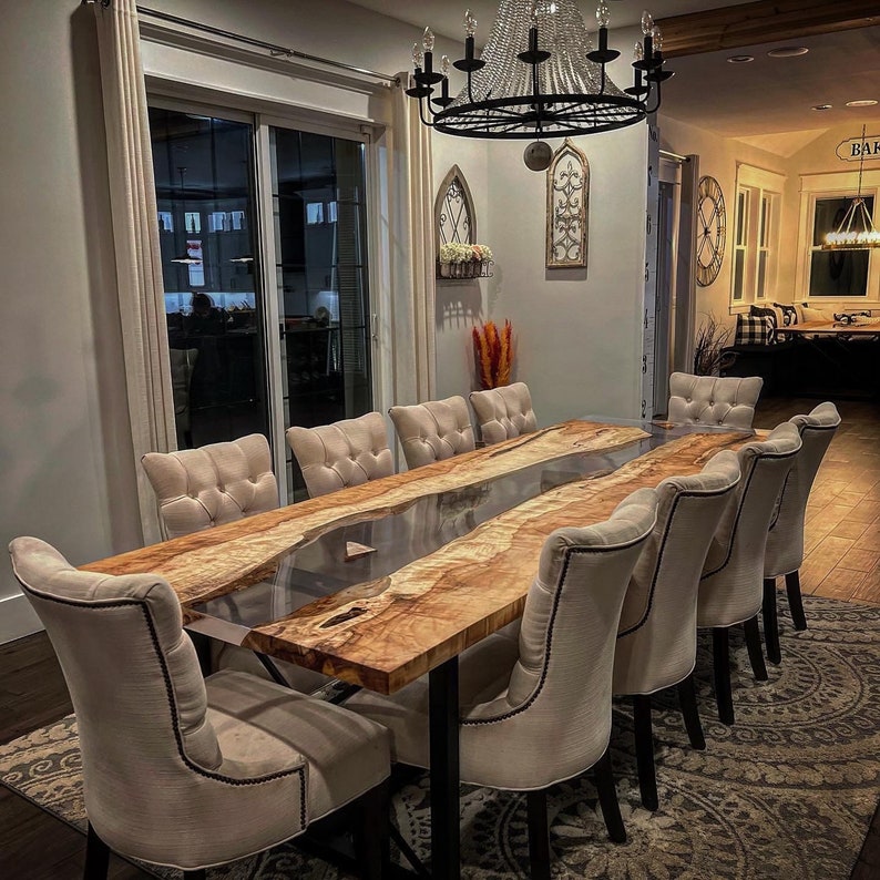 River Dining Table River Table Ocean Table Live Edge - Etsy