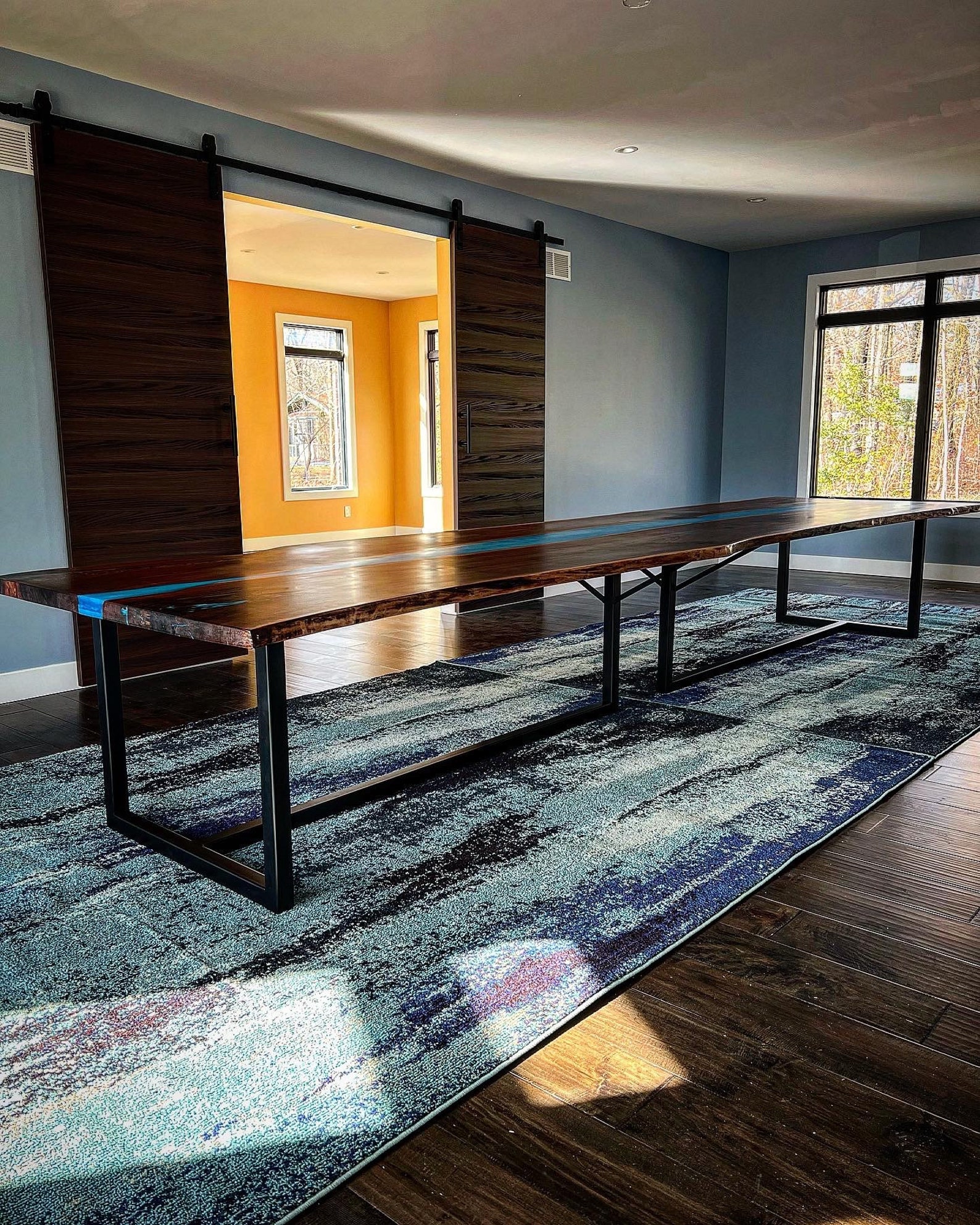 River Dining Table River Table Ocean Table Live Edge - Etsy