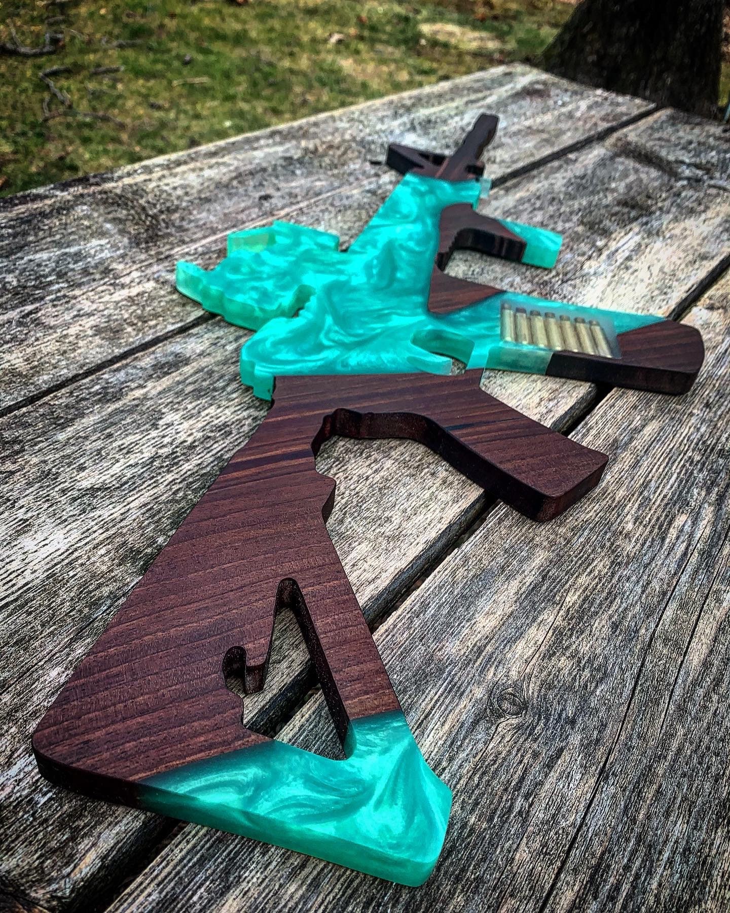 Epoxy Rifle Charcuterie Board Serving Board Alcohol - Etsy