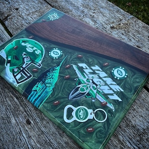 NFL Football Inspired Bar Tray ~ Football Team Epoxy Resin Serving ...