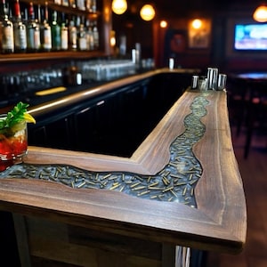Handmade River Table Bar Top: Custom Wood Counter Top - Etsy