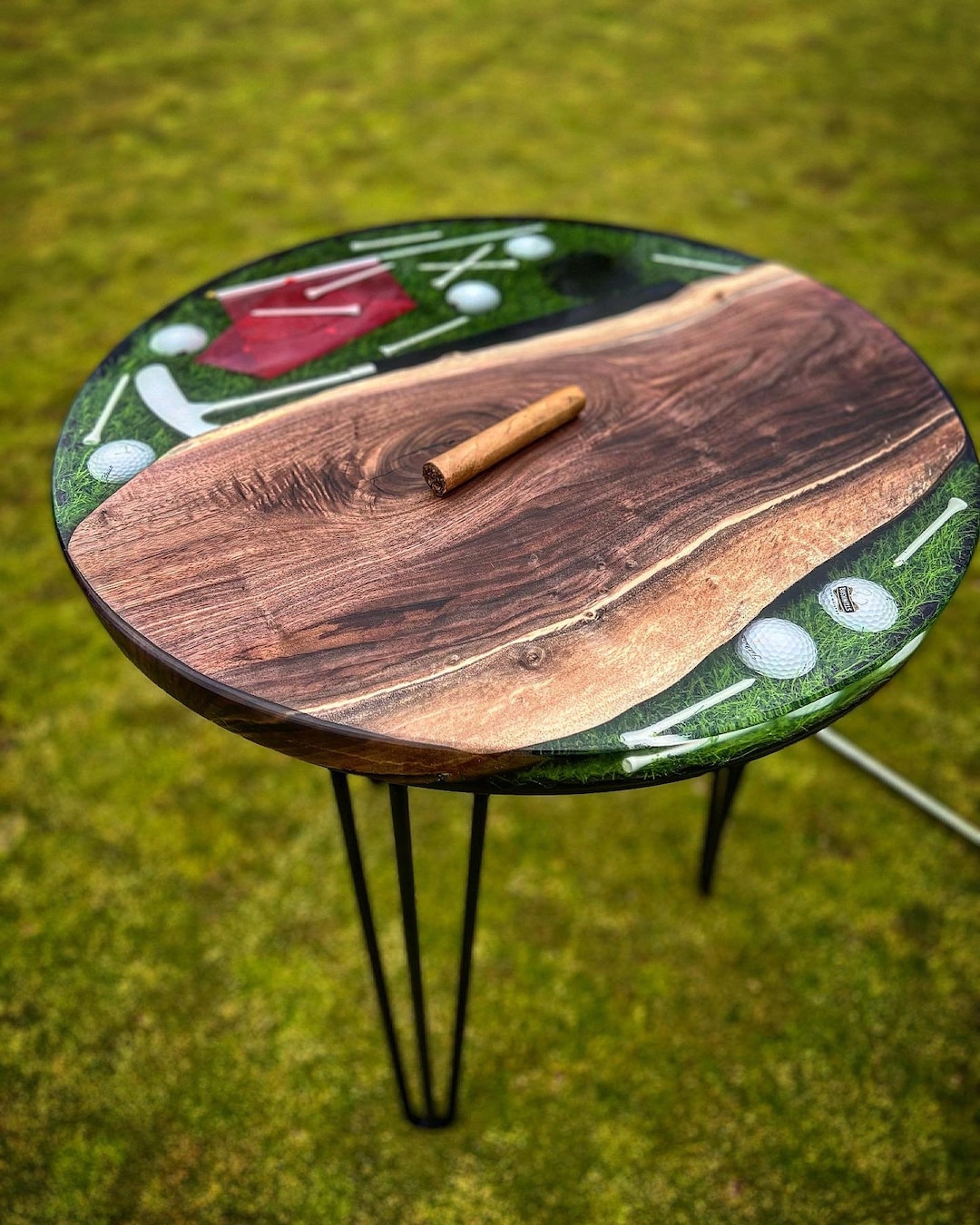 Custom Golf Inspired End Table ~ Side Table ~ Night Stand ~ Bar Table ...