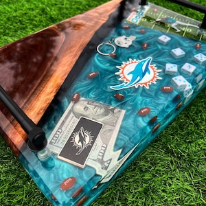 NFL Football Inspired Bar Tray ~ Football Team Epoxy Resin Serving ...