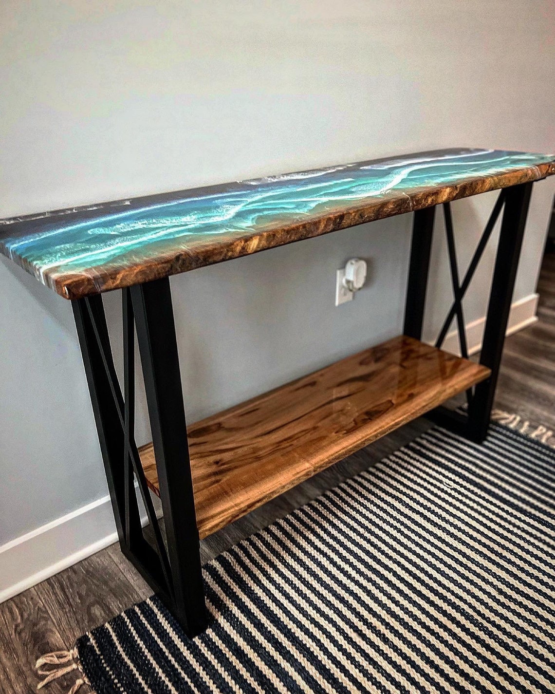 Resin Art Ocean Table Beach Theme Table Sofa Table Entry - Etsy