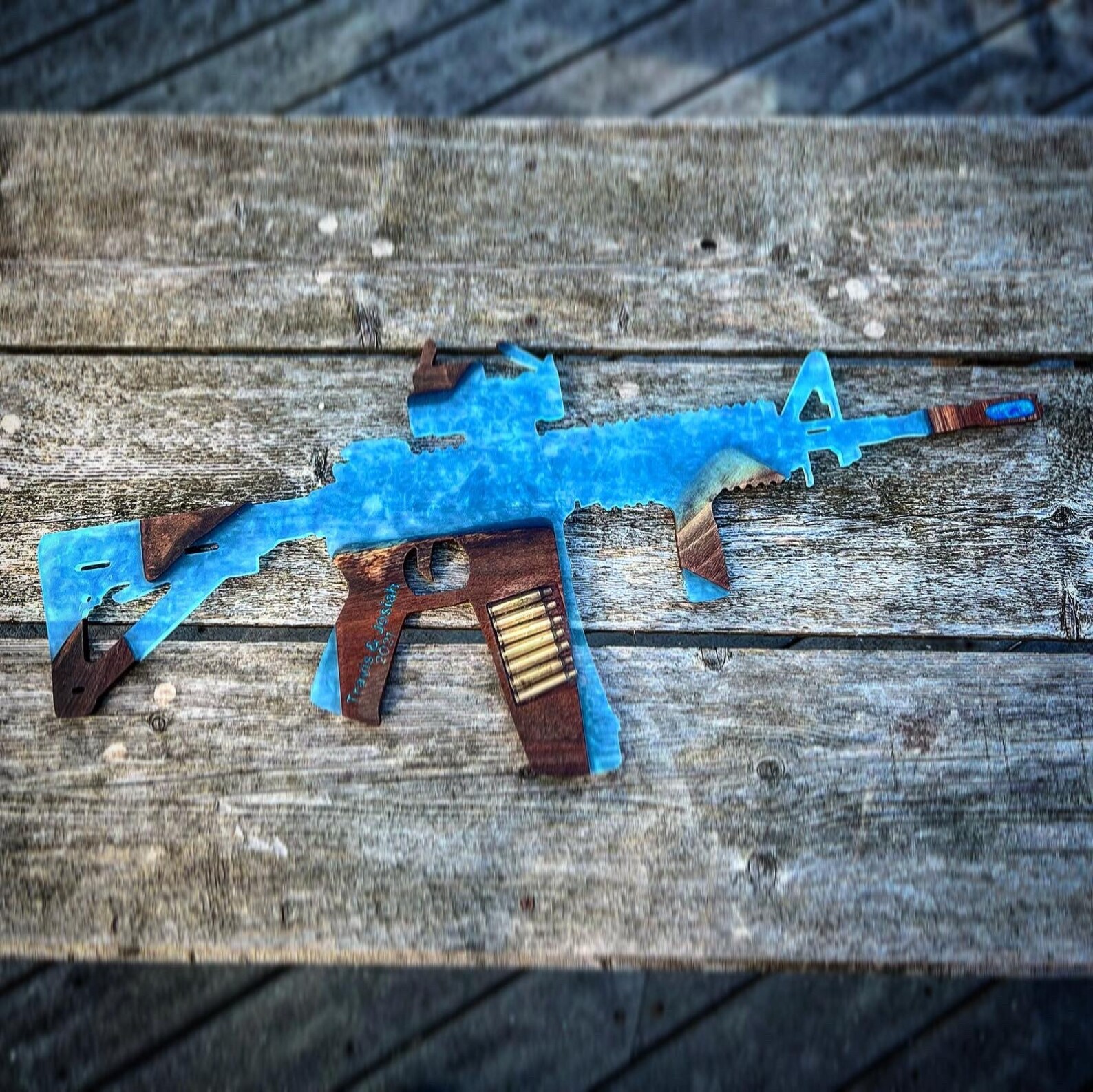 Epoxy Rifle Charcuterie Board Serving Board Alcohol | Etsy