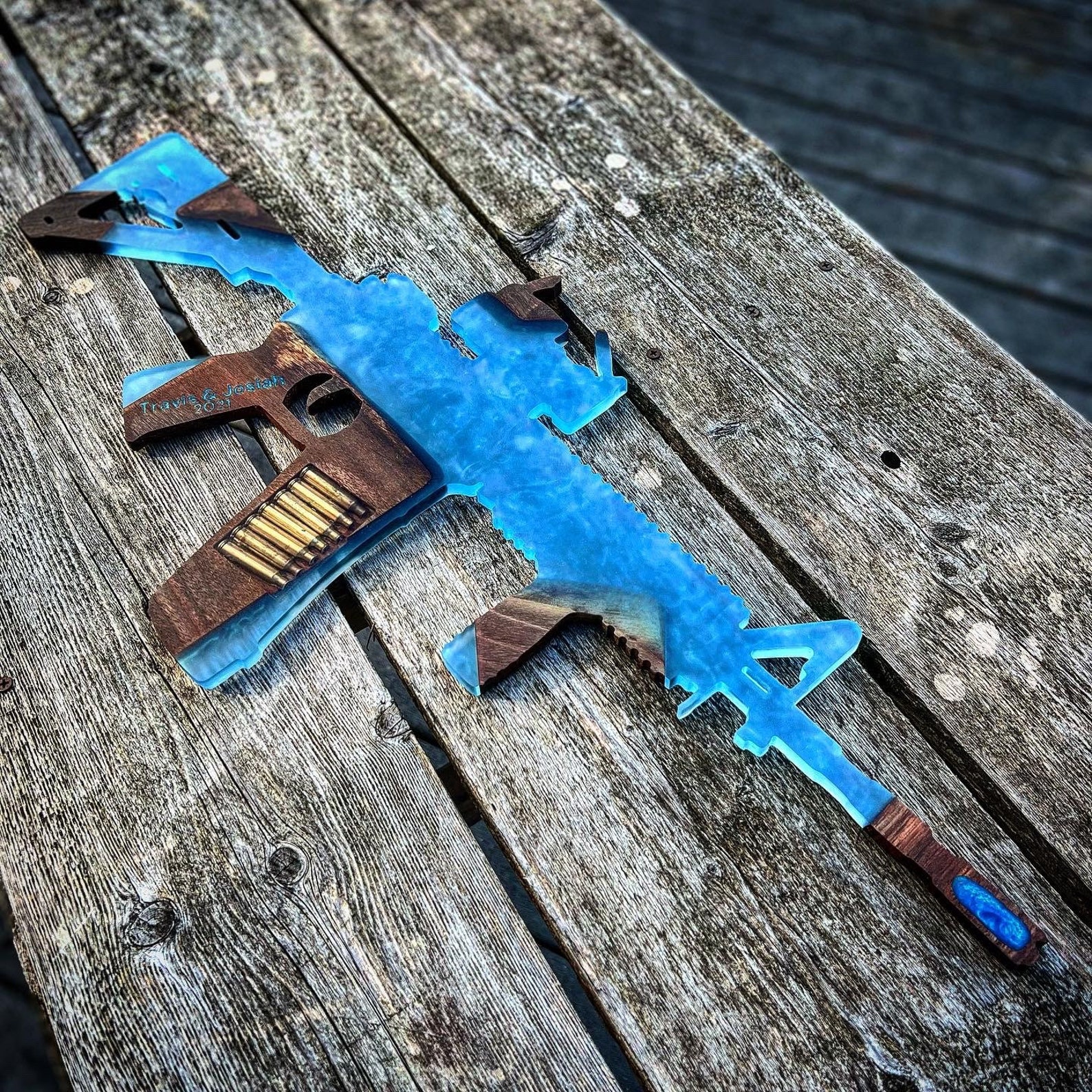 Epoxy Rifle Charcuterie Board Serving Board Alcohol - Etsy