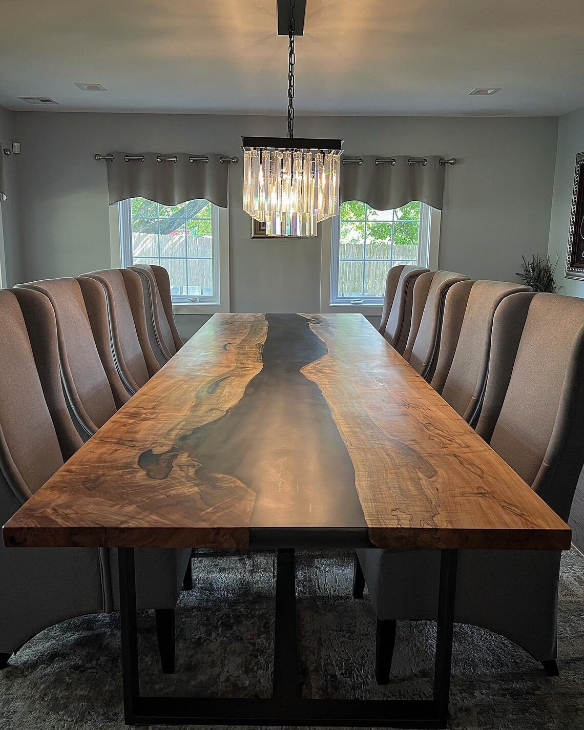 River Dining Table River Table Ocean Table Live Edge - Etsy