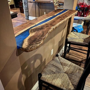 River Table Bar Top Bar Custom Bar Top Wood Bar Top - Etsy Canada