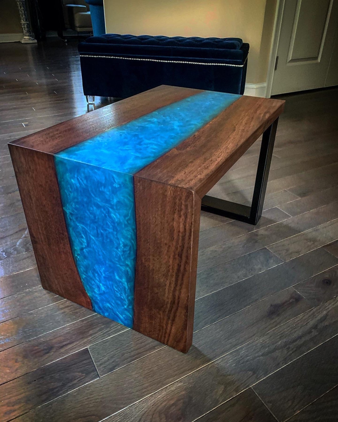 Epoxy Waterfall Table ~ River Table ~ Coffee Table ~ Ocean Table ...