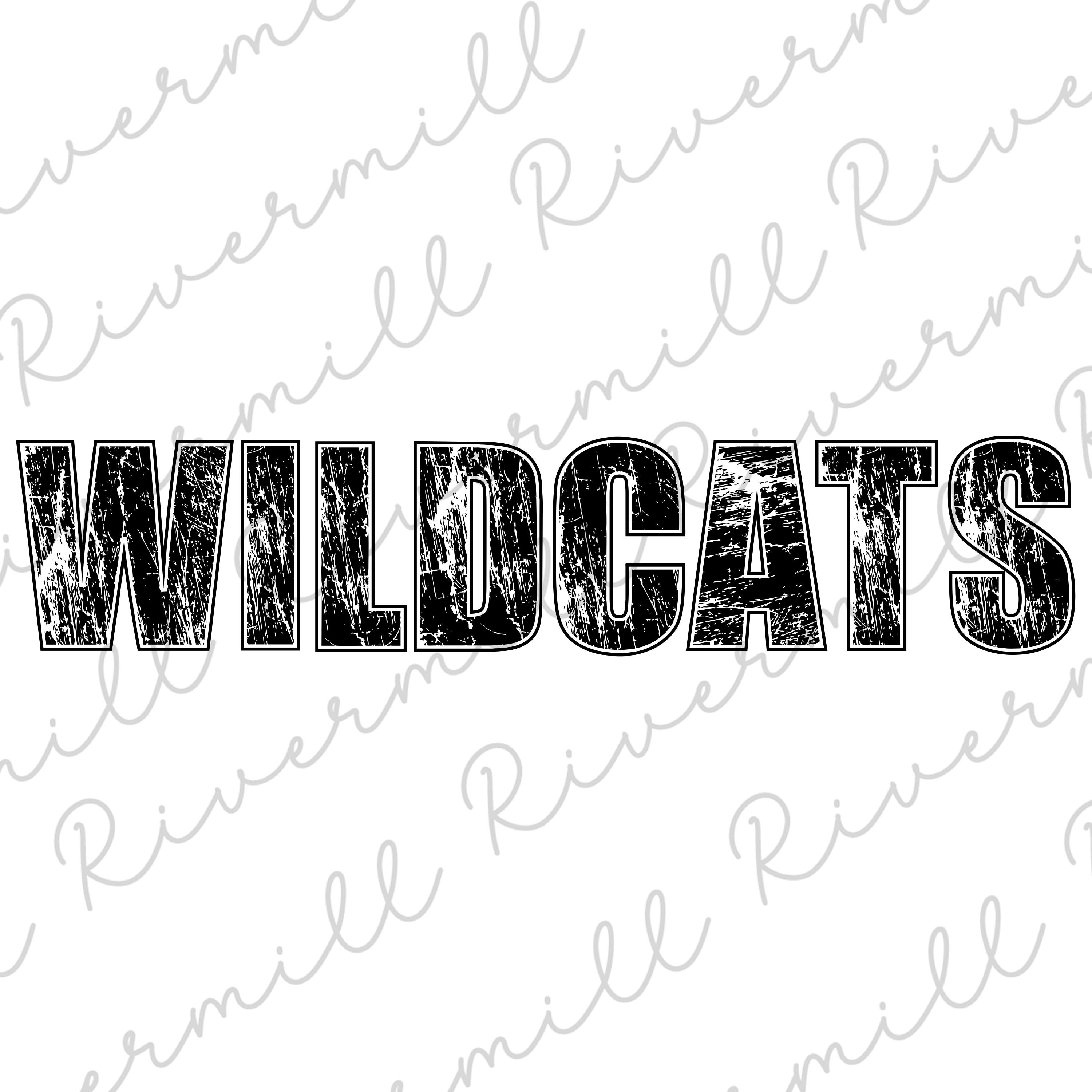 Wildcats SVG PNG Distressed Sports Team Name Team Spirit Mascot ...