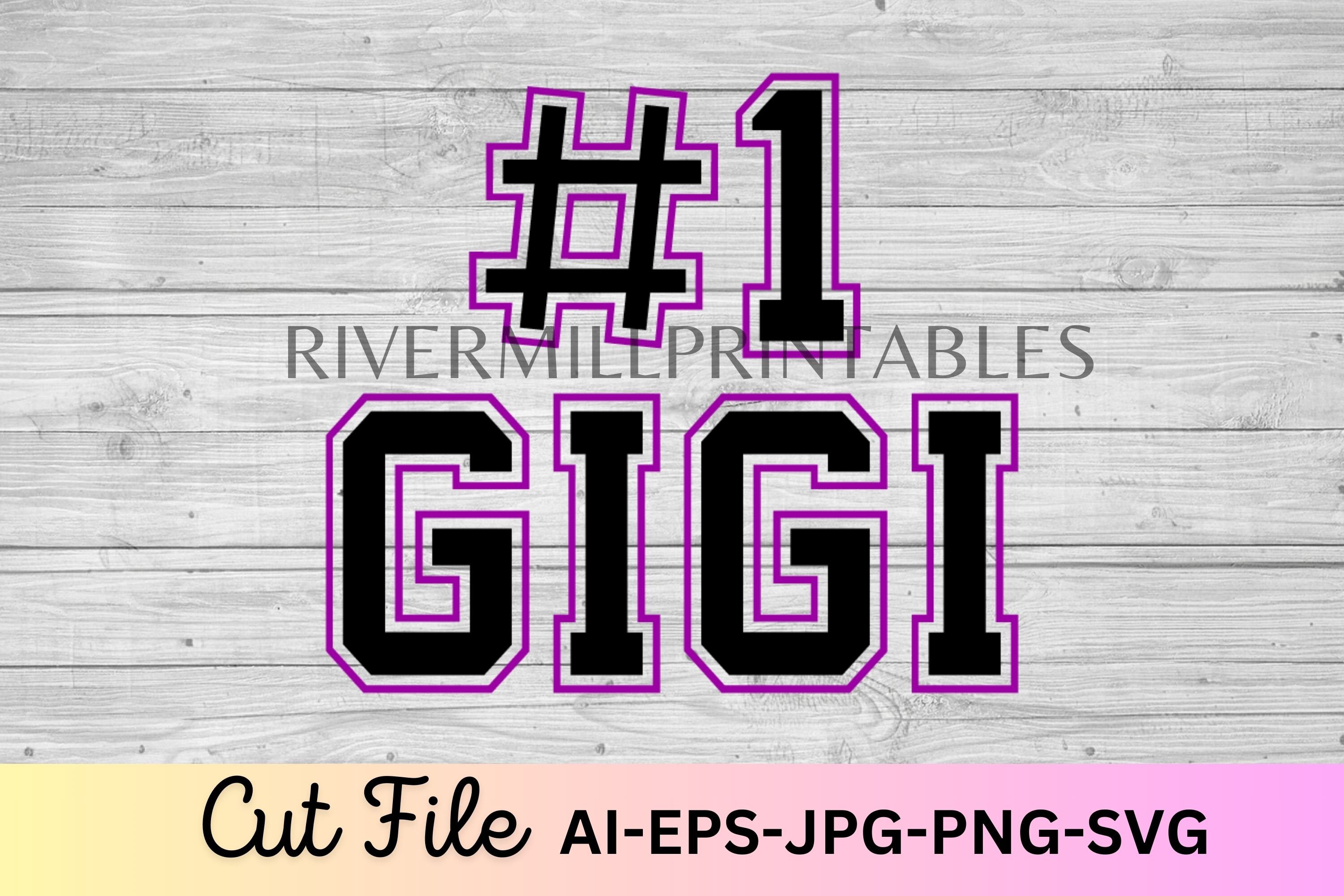 Number 1 #1 Gigi Vector Cut File SVG PNG - Etsy