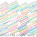 12 Seamless Pastel Watercolor Stripes Digital Papers, 300DPI JPG Files ...