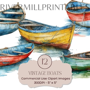 12 Vintage Canoe Clipart Images, 300DPI PNG Files, Digital Download ...