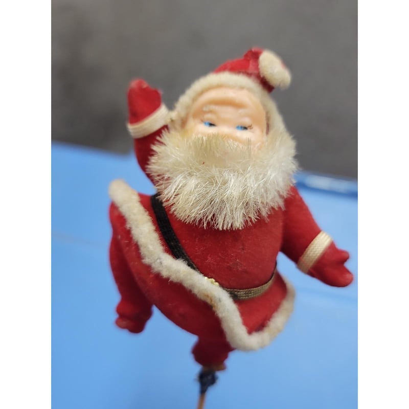 Flocked Santa - Etsy