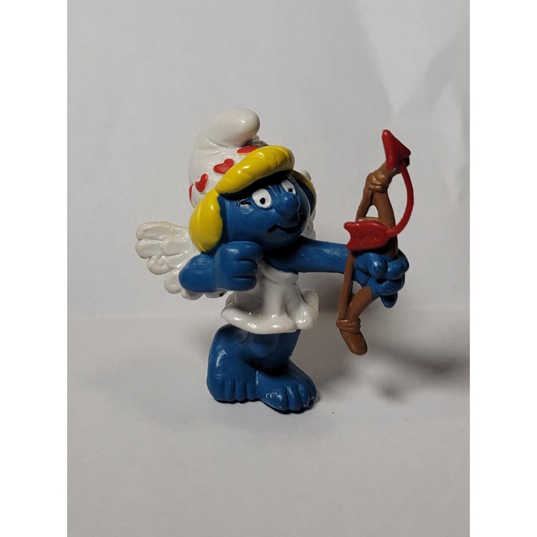 Smurf Smurfette Valentines Cupid Bow 1982 Schleich Peyo Kids Character ...