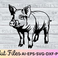 Flying Pig SVG, Flying Pig DXF, Flying Pig PNG, Flying Pig Cut File ...
